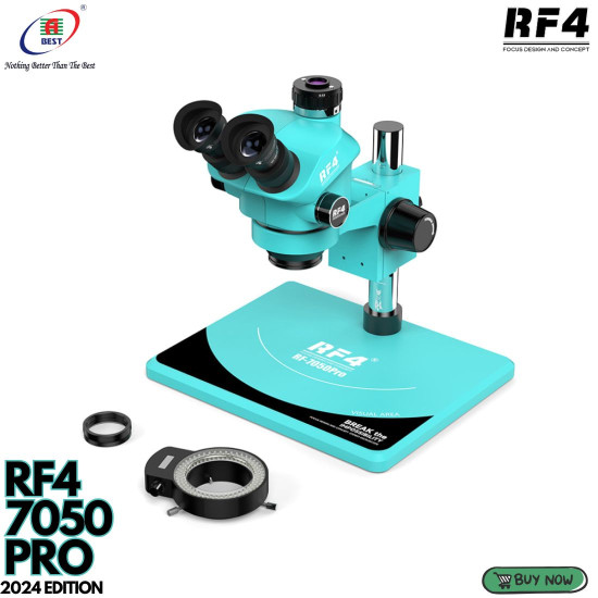 RF4 RF-7050 PRO 7X-50X SYNCHRONOUS ZOOM TRINOCULAR STEREO MICROSCOPE ... RF4 RF-7050 PRO 7X-50X SYNCHRONOUS ZOOM TRINOCULAR STEREO MICROSCOPE ...